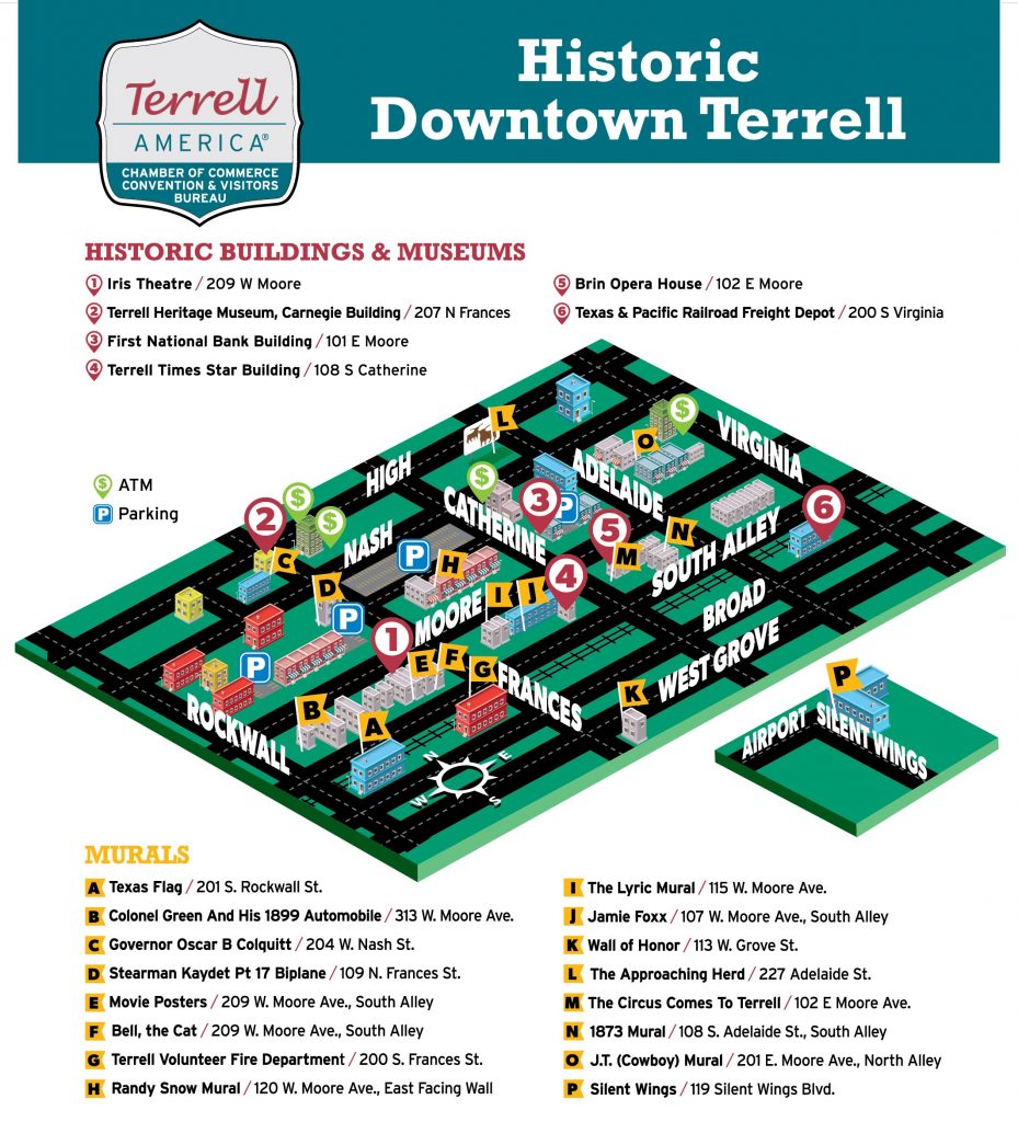 Map of Historic Downtown Terrell - Terrell Chamber of Commerce