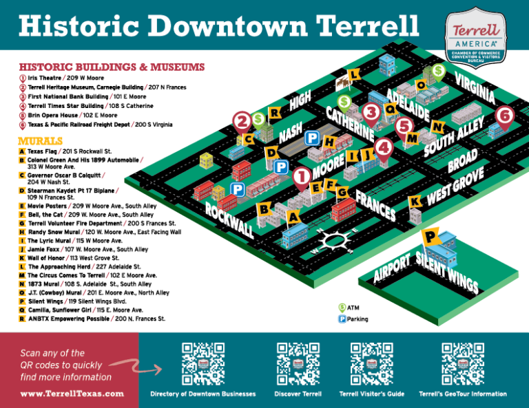 Map of Historic Downtown Terrell - Terrell Chamber of Commerce